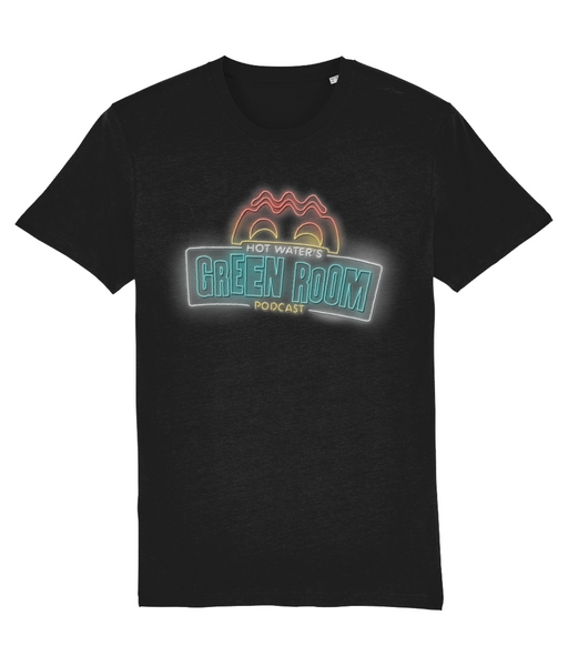 Hot Water's Green Room Neon Logo Chest T-Shirt – Comedy Merch